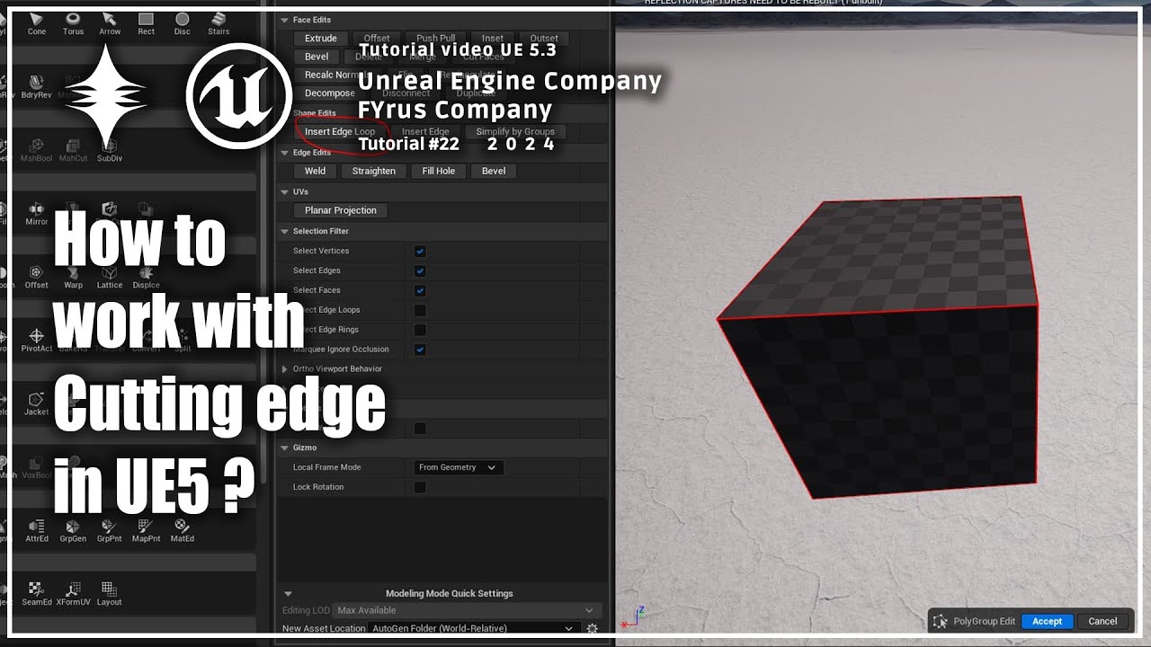 How to work with Cutting edge in UE5 ? - YouTube