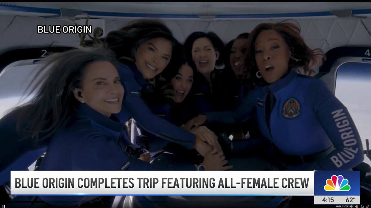 Blue Origin completes trip featuring all-female crew - YouTube