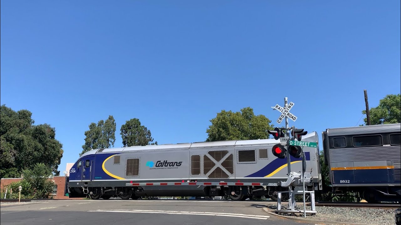 Amtrak CDTX 2104 Capitol Corridor Train 541 West - 3rd Street Railroad ...