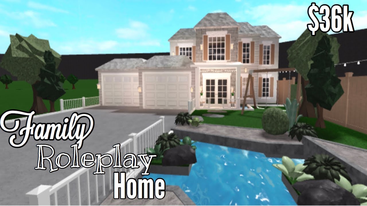 BLOXBURG| Family Roleplay Home Exterior| $36k - YouTube