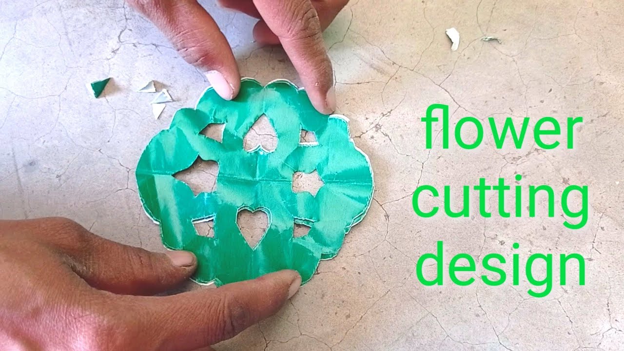 How to make easy & simpal flower cutting design - paper cutting design ...