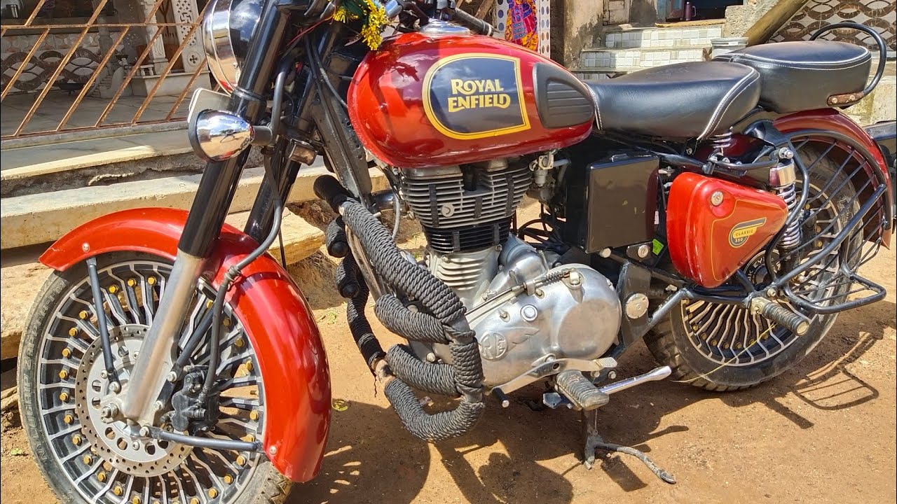 Royal enfield classic 350 chesnut modifications - YouTube
