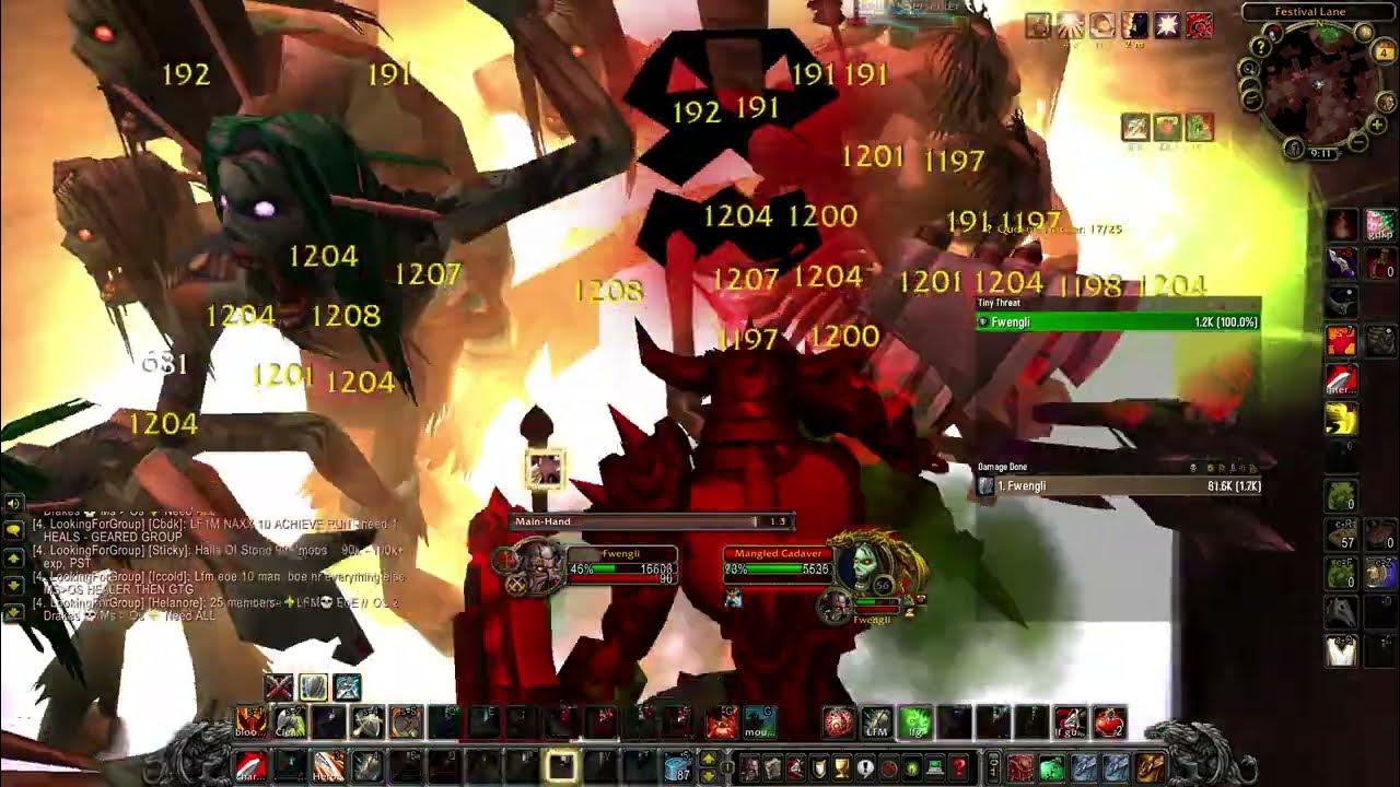 WOTLK CLASSIC PROT WARRIOR LVL 80 LIVE STRAT AOE FARM - 240g/hr 20 min runs example video ...