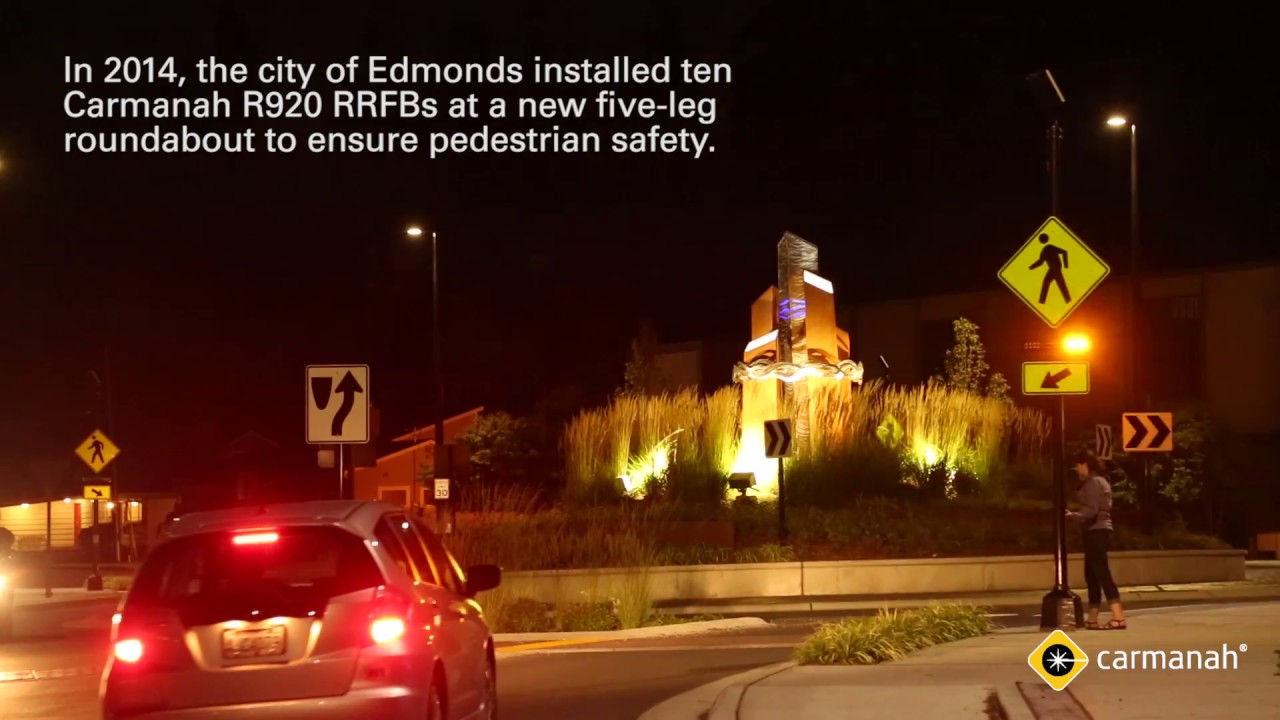 Edmonds, WA RRFB installation - YouTube
