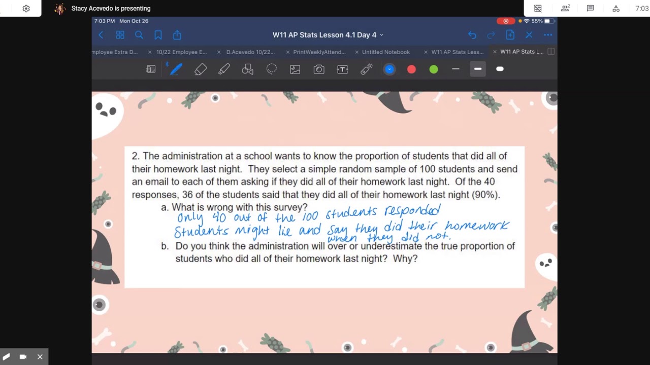 Lesson 4.1 Day 4 Undercoverage, Nonresponse, Response Bias - YouTube