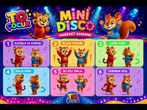 Mini Disco Zamanı - Dans animasyon çocuk şarkıları 2026 - Otel mini disco şarkıları müzikleri Türkçe