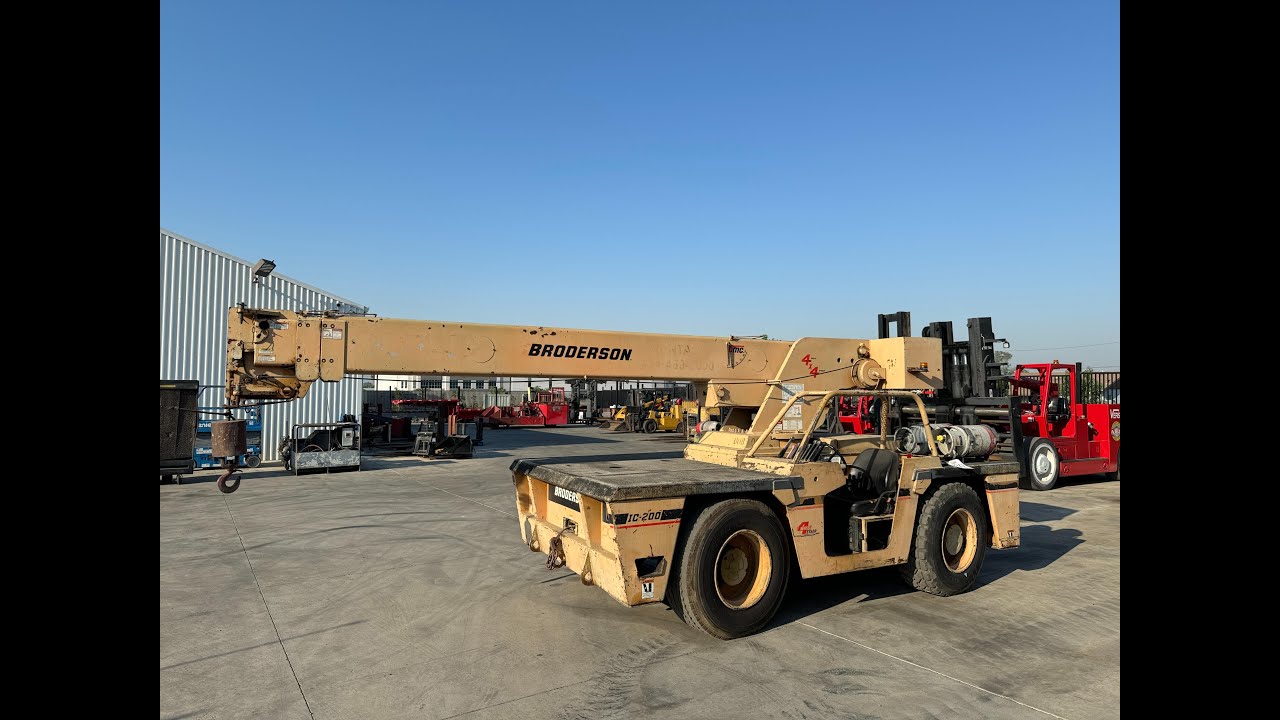 LOT 130: BRODERSON MOBILE CRANE, MODEL IC-200-2C, 15 TON CAPACITY - YouTube