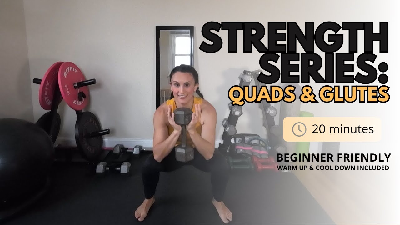 Quads and Glutes Home Workout in 20 Minutes: Beginner Friendly - YouTube