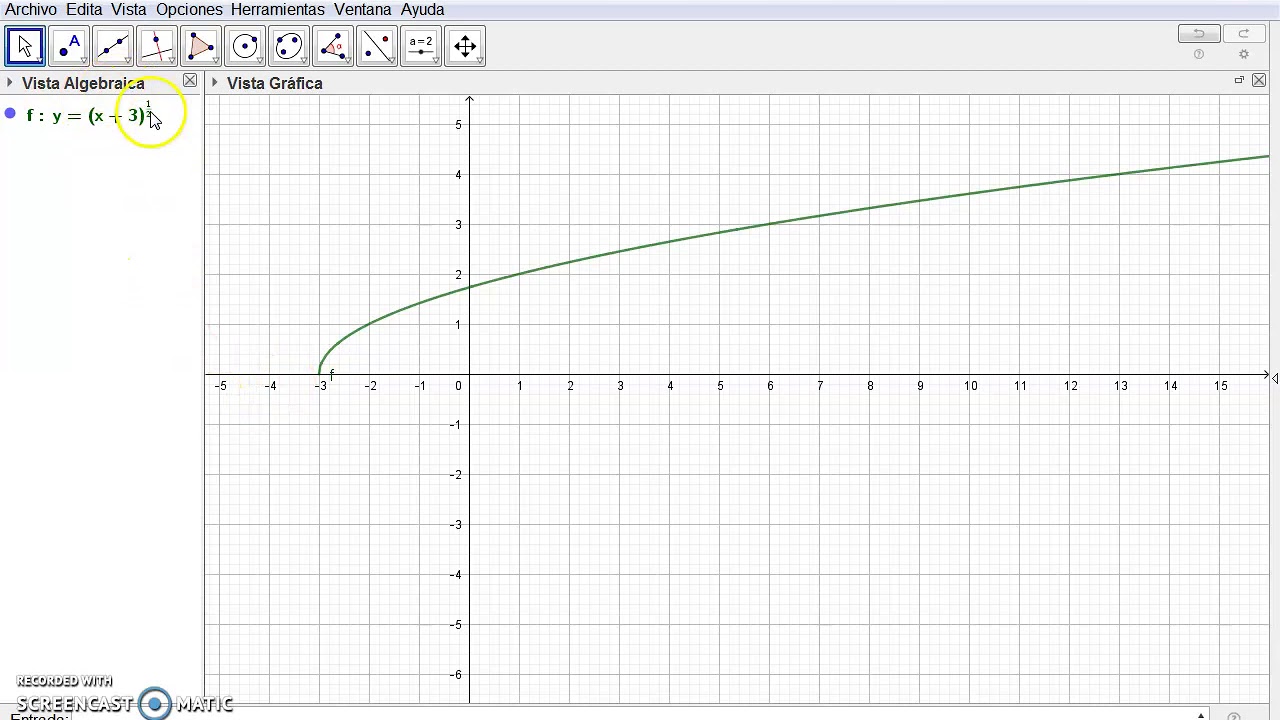 FUNCIÓN RADICAL USANDO GEOGEBRA - YouTube