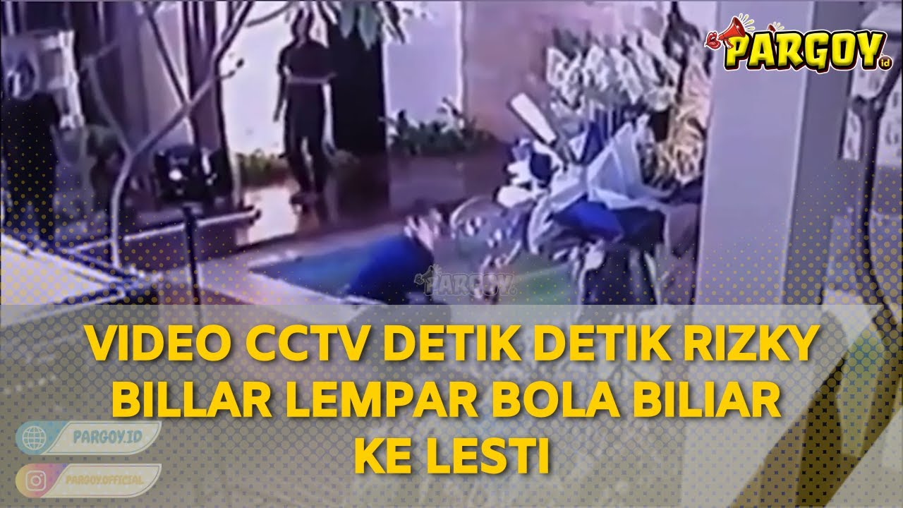 Viral Video CCTV Detik detik Rizky Billar Lempar Bola Biliar ke Lesti ...