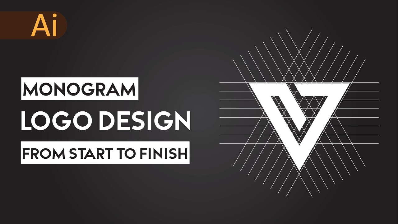 Monogram Logo Design From Start to Finish - Illustrator Tutorial - YouTube