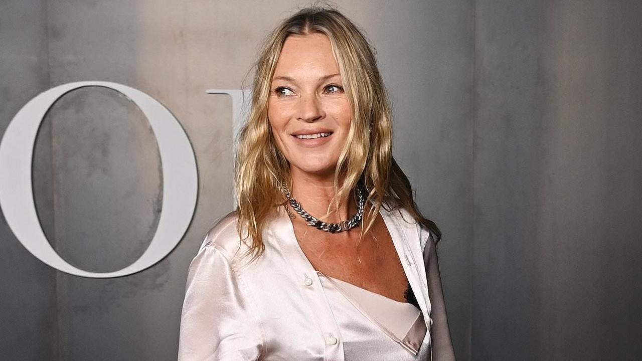 Kate Moss Stuns in Satin Mini Dress at Paris Fashion Week - YouTube