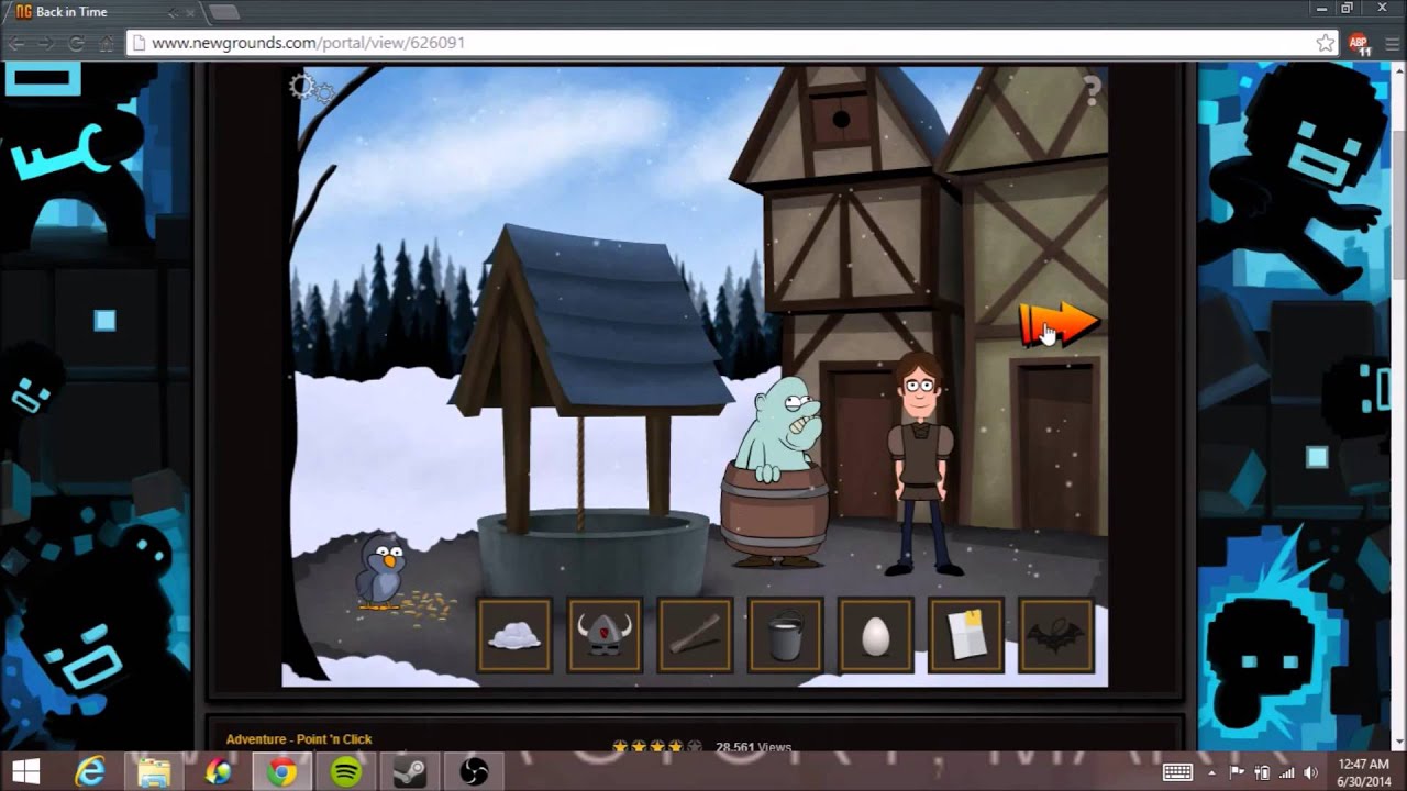 Flash Game Watch: Back In Time Walkthrough - YouTube