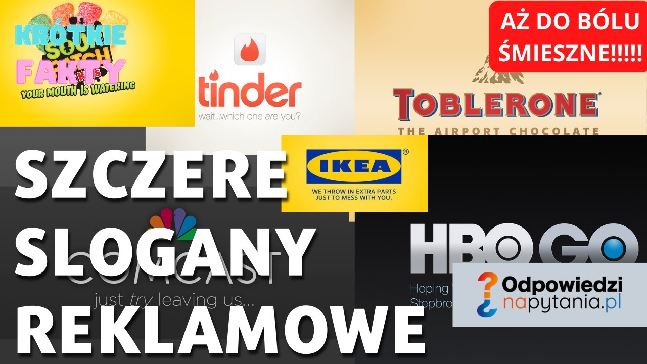 32 SZCZERE i śmieszne SLOGANY reklamowe znanych firm - YouTube