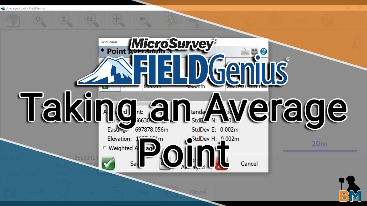 MicroSurvey FieldGenius How To: Taking an Average of Points | Bench ...