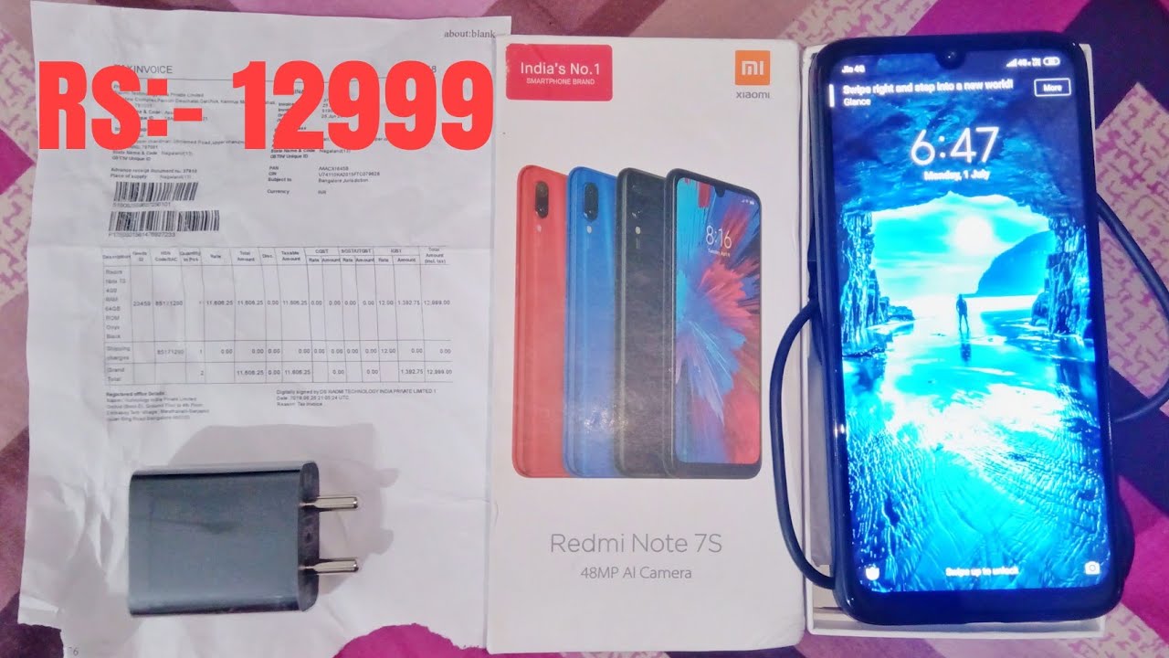 Redmi Note 7S Unboxing & Overview (Indian Retail Unit) - YouTube