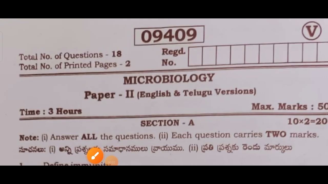 Pre final Question Paper for MLT 2nd year in micro - biology - YouTube