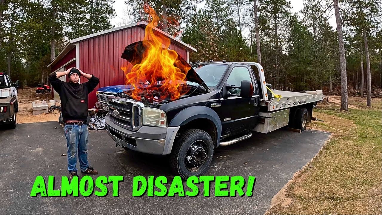 6.0 Power Stroke Tow Truck Battery Cable Replacement- Ford F550 ...