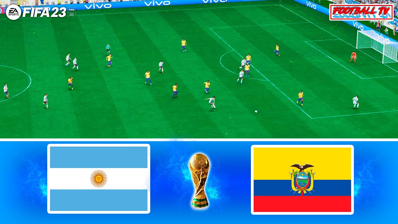 FIFA 23 - ARGENTINA vs ECUADOR - FIFA WORLD CUP | FULL MATCH ALL GOALS ...