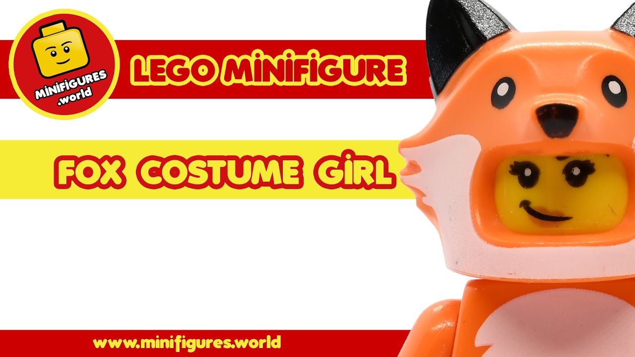 🦊 LEGO minifigure: Fox Costume Girl (col355) 🦊 [SERIES 19 - ANIMAL ...