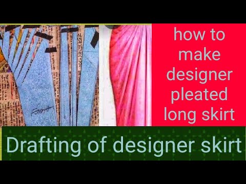 How to make designer pleated dress ?drafting pattern making. - YouTube