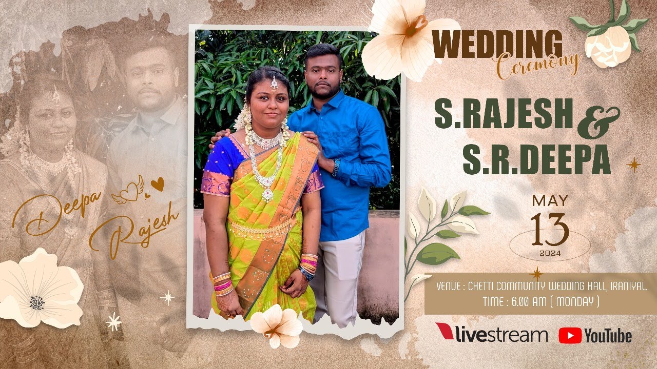 S.A.Deepa weds S.Rajesh | Wedding | Chetti community wedding hall ...