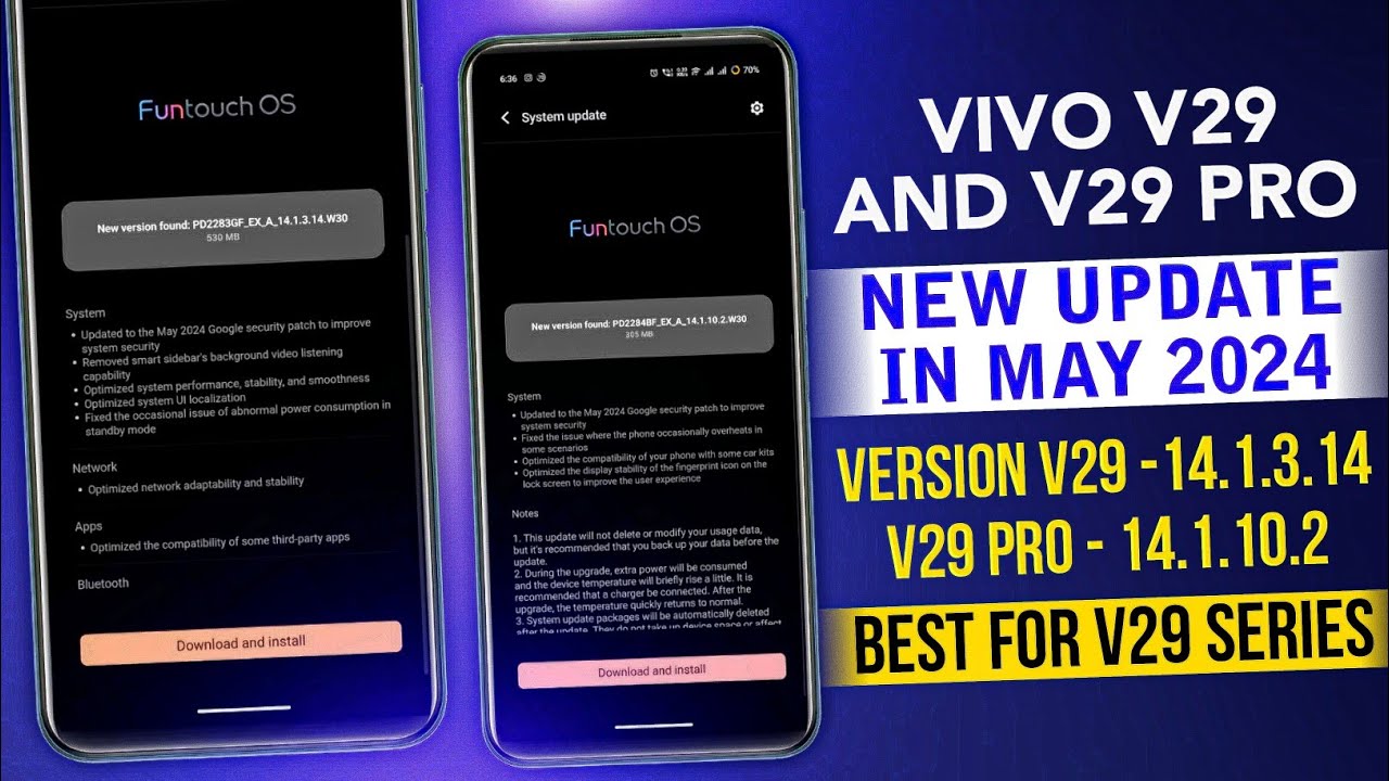 Vivo V29 & V29 Pro New Update in May 2024 | Vivo V29 14.1.3.14 Update ...
