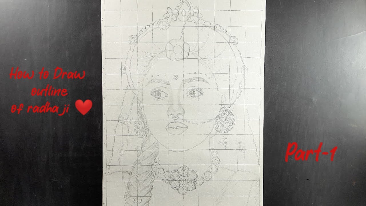 How To Draw Radha Ji || Easy Drawing for beginners | part-1 - YouTube