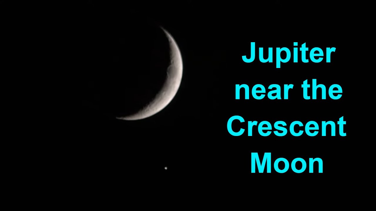 Jupiter near the Crescent Moon. October 31, 2019. - YouTube