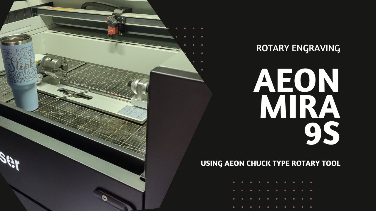 C02 Laser rotary tool with Aeon Mira 9s Redline - YouTube