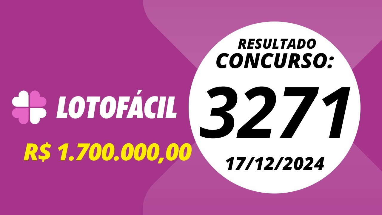 Lotofacil Resultado concurso 3271 17/12/2024 #resultadolotofacil # ...