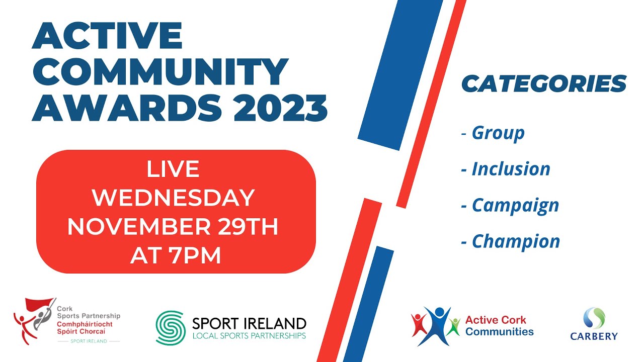 Cork Sports Partnership Active Communities Awards 2023 - YouTube