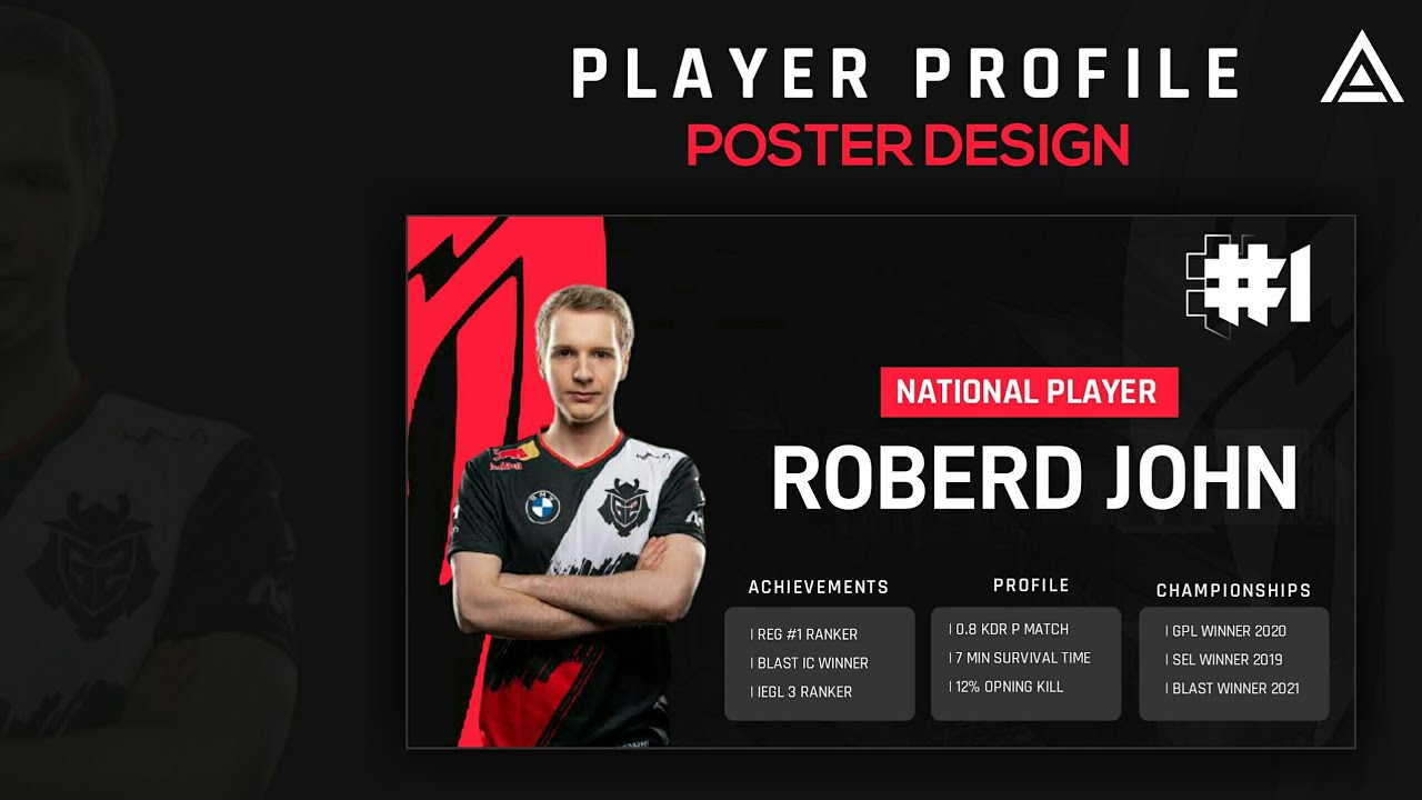 How To Make Gaming profile poster for social media | gamer profile ...