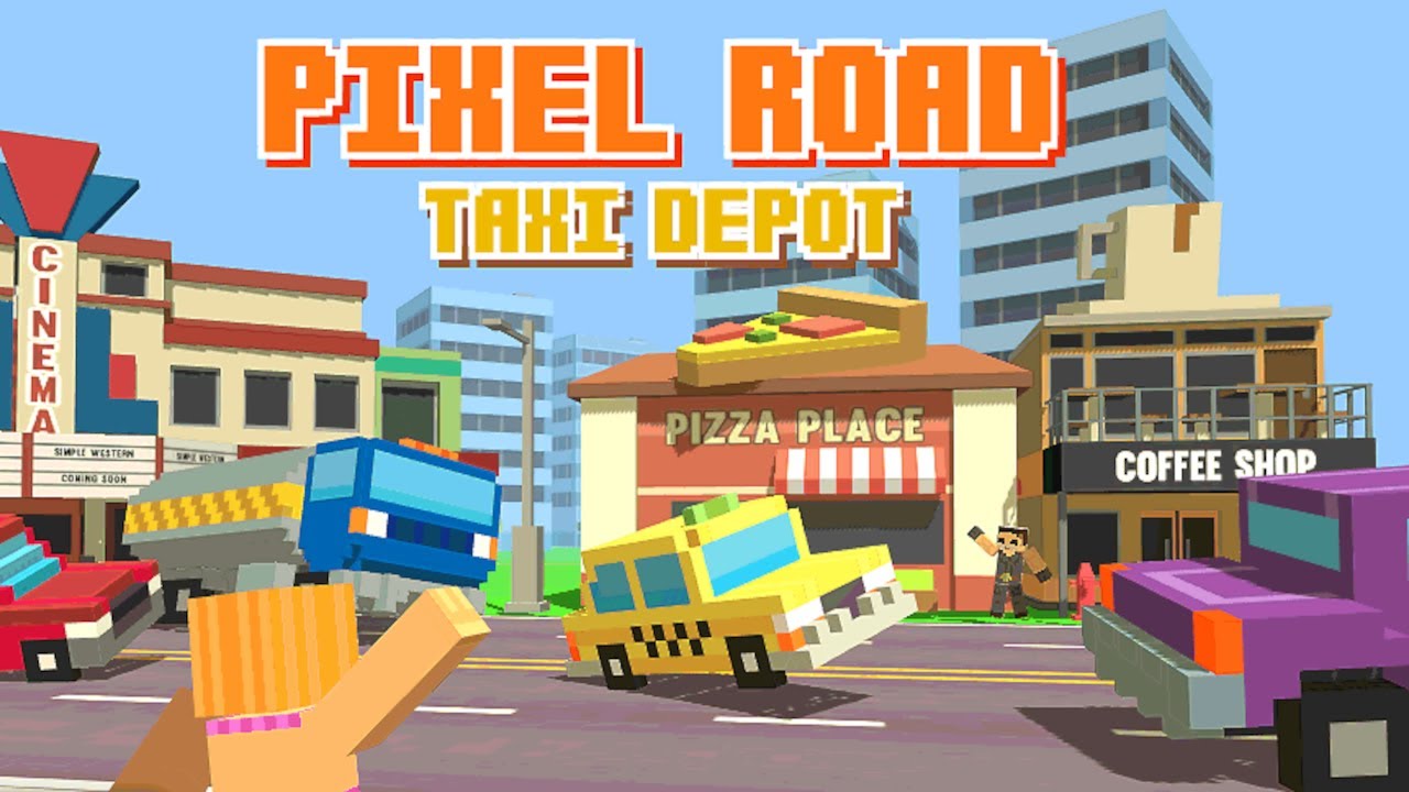 Pixel Road Taxi Depot Gameplay | Cool Taxi Simulator - YouTube