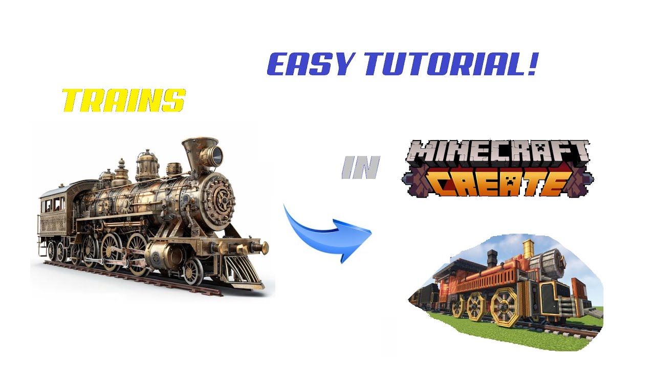 TRAINS IN MINECRAFT EASY TUTORIAL! #minecraft #tutorial - YouTube