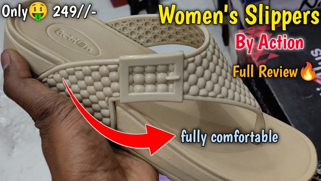 Best👍 Women's Slippers By Action || only🤑 249/- -Full Review 🔥 - YouTube