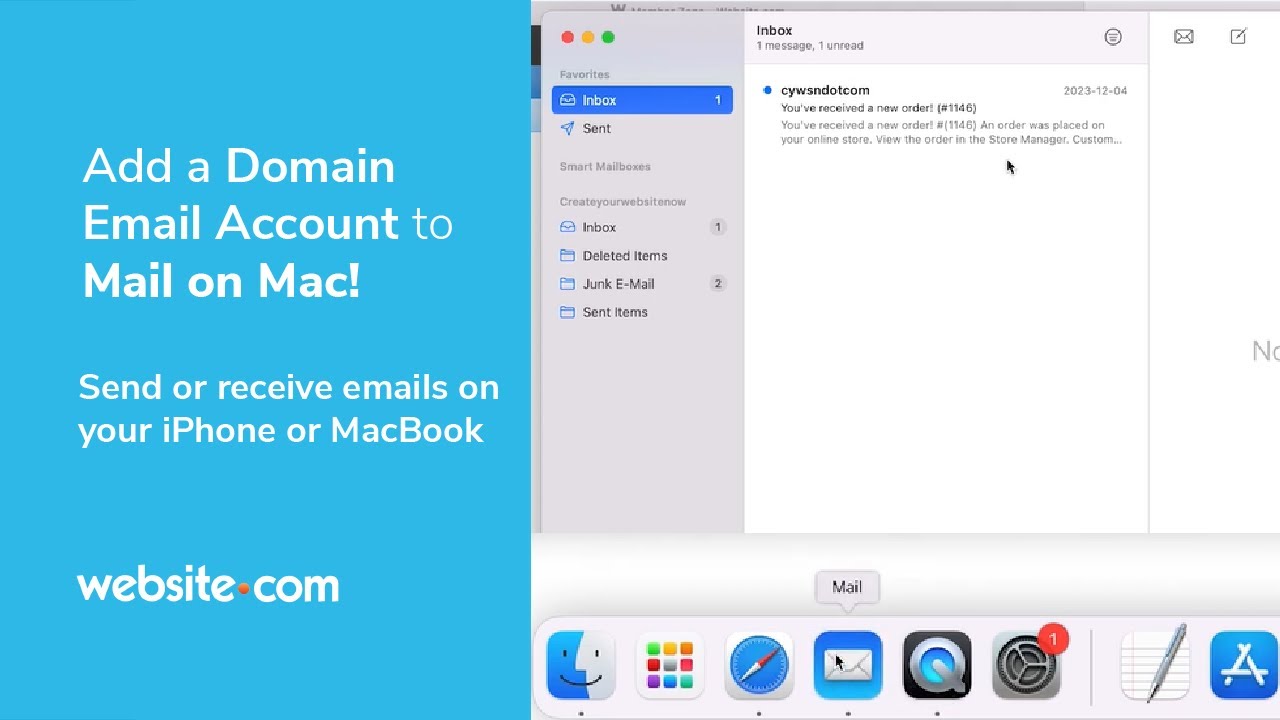 How To Add A Domain Email Account to Mail on Mac - YouTube