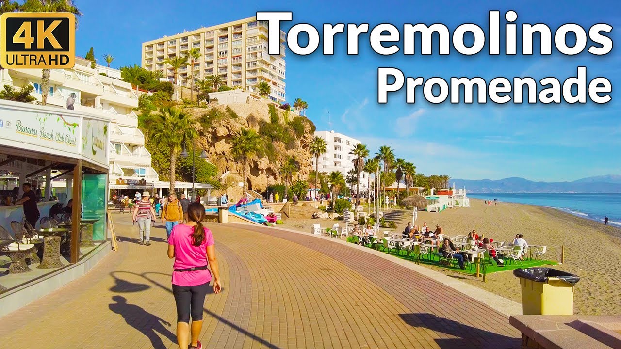 Walking Around Torremolinos Promenade, Malaga, in January 2023 (Ultra ...