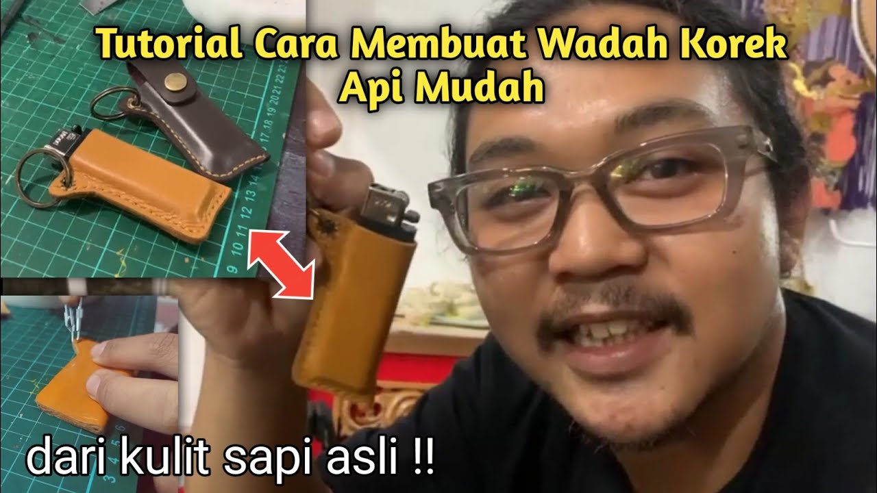 Leather Crafting | Cara Membuat Wadah Korek Api Dari Kulit Premium ...
