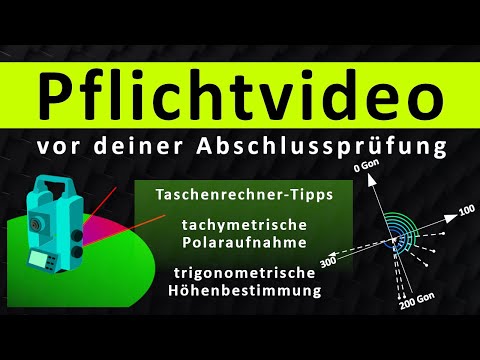 Tachymetrische Polaraufnahme | Trigonometrische Höhenbestimmung | Berechnung