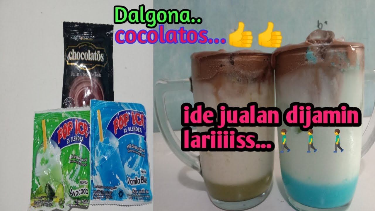 NYOKLAT BANGET POP ICE DALGONA COCOLATOS!! SEGARNYA SAMPEK KE EMBUN ...