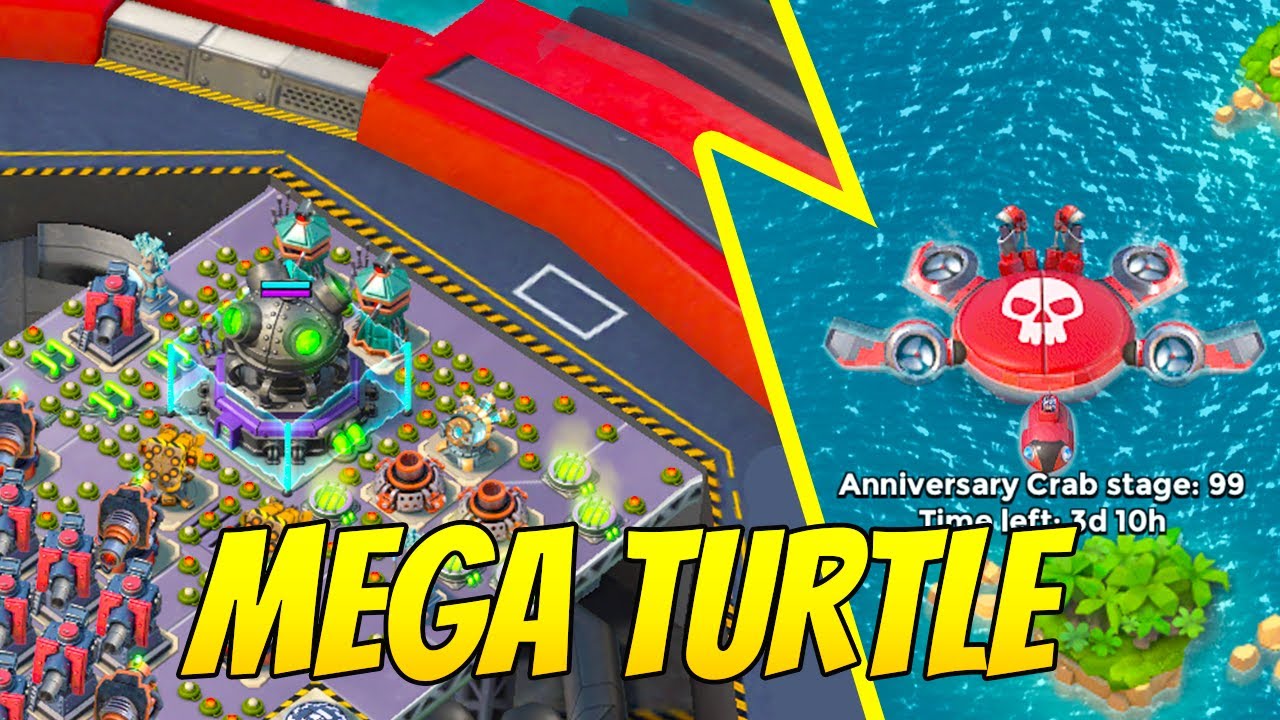 BOOM BEACH MEGA TURTLE ANNIVERSARY CRAB SNEAK PEEK! - YouTube
