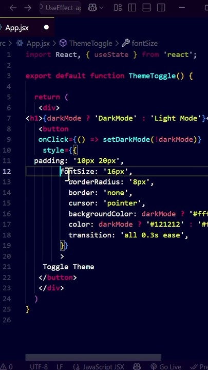 Light & Dark Mode Toggle using React JS - YouTube