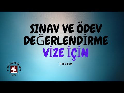 Sınav ve Ödev değerlendirme (Vize notu verme)
