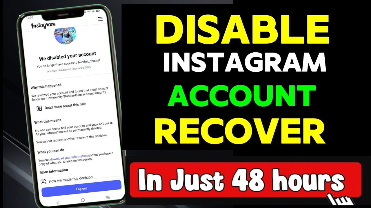 How to Recover Disabled Instagram Account Reactivate || In Just 48 ...