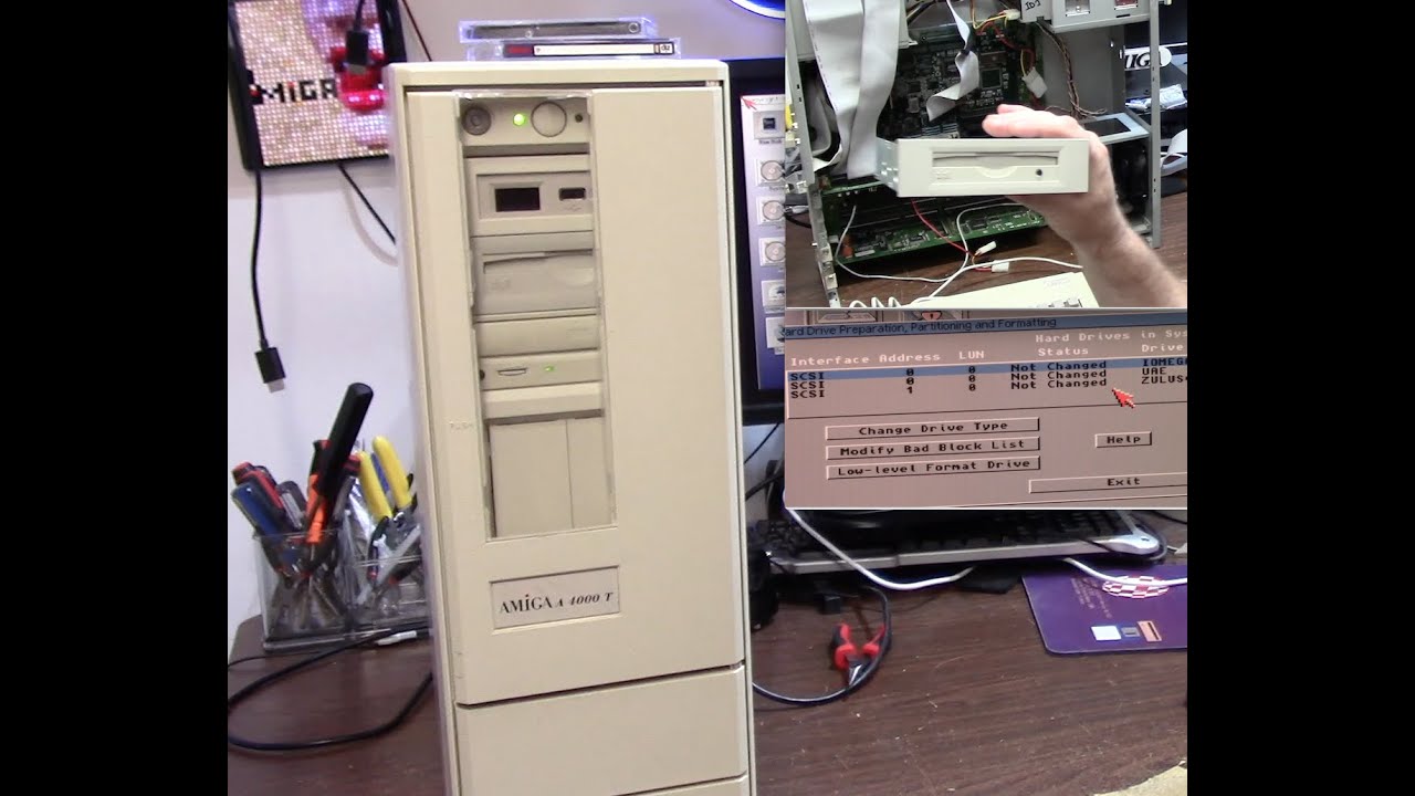 Amiga 4000T has IDE and SCSI lets add a ide zip drive - YouTube