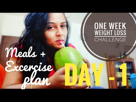 One Week Weight Loss Challenge - DAY 1 | Loose upto 4 Kgs in one week ...