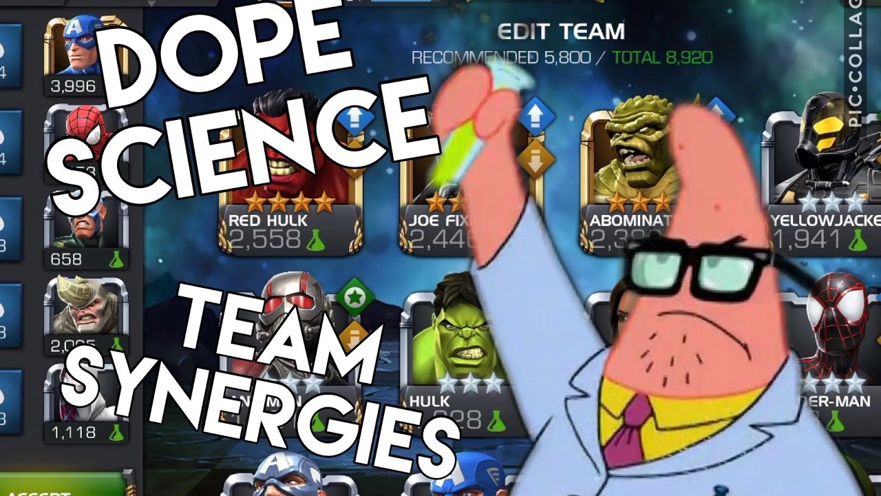 Dope Science Team Synergies (Marvel Contest of Champions) - YouTube