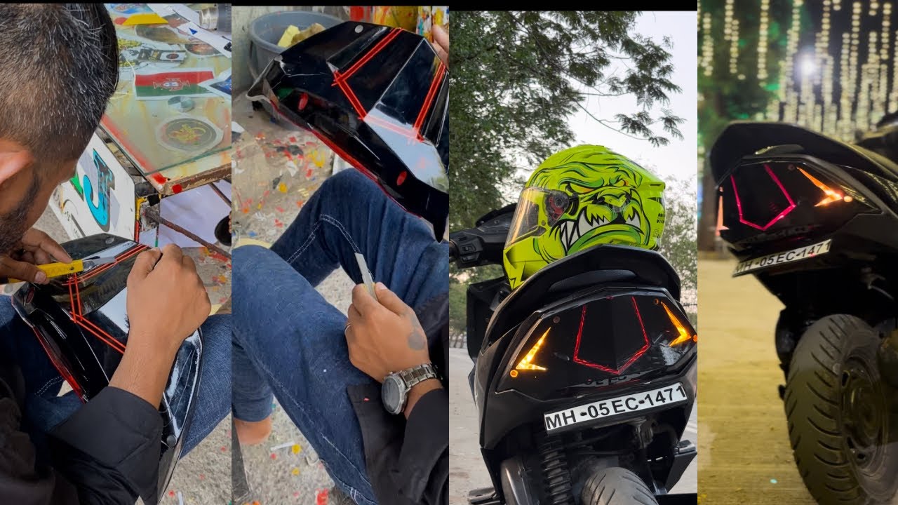 BACK STICKERING MODIFIED HONDA DIO MODIFIED ⚡️ - YouTube