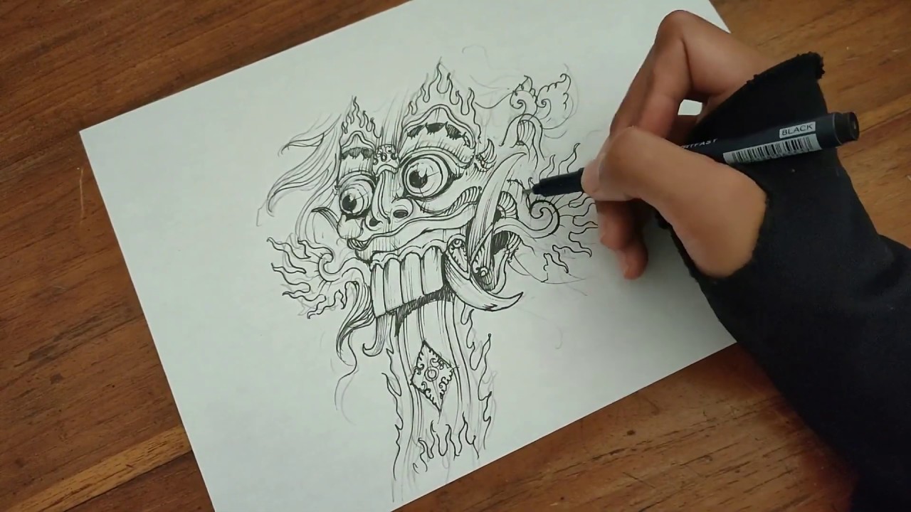 Menggambar Rangda untuk Pemula - YouTube